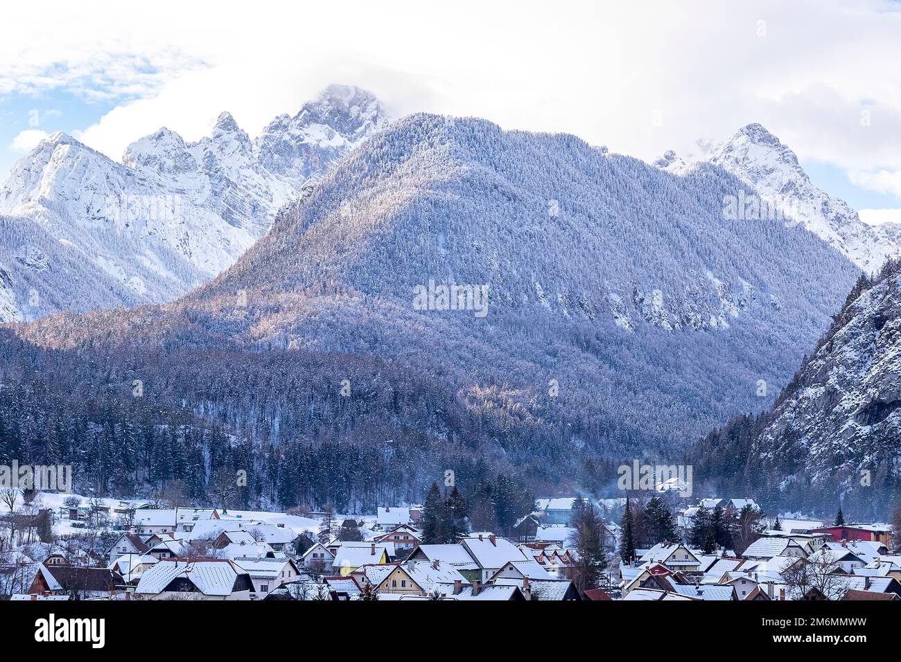 Winter landscape photo of mountains of Triglav National Park, Julian ...