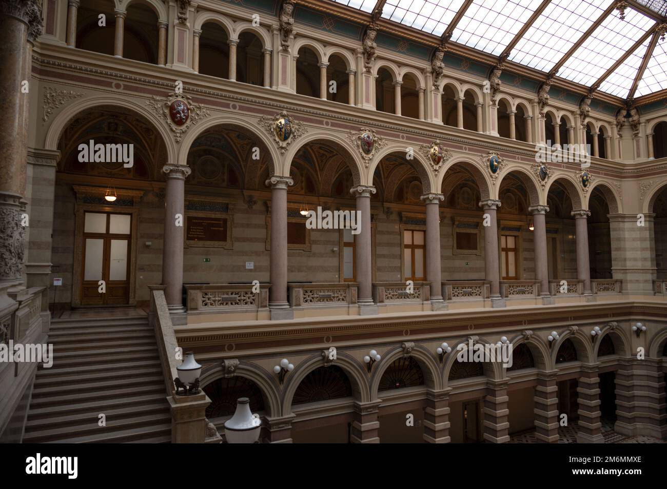 Interior view of Palace of Justice or Justizpalast. This Neo ...
