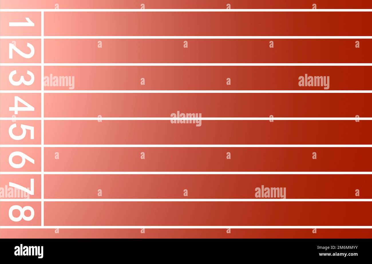 Red running track starting line with number Stock Photo - Alamy