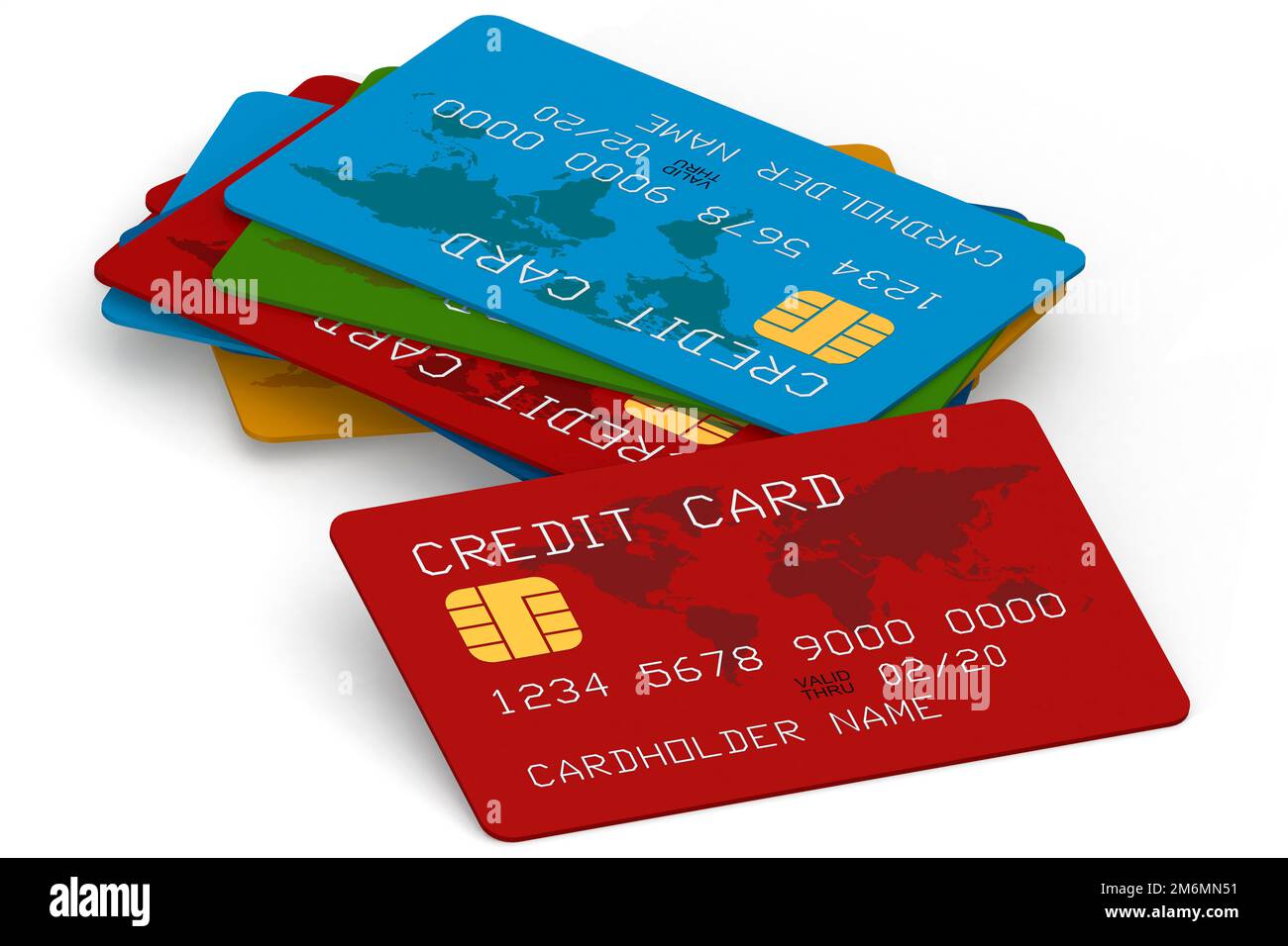 Stack of credit cards isolated Stock Photo - Alamy