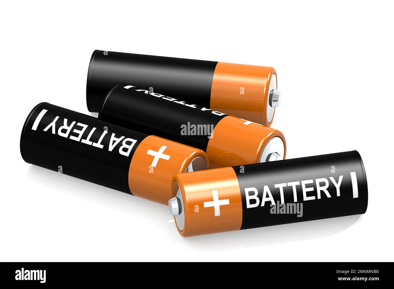 Double A battery isolated on white background Stock Photo - Alamy