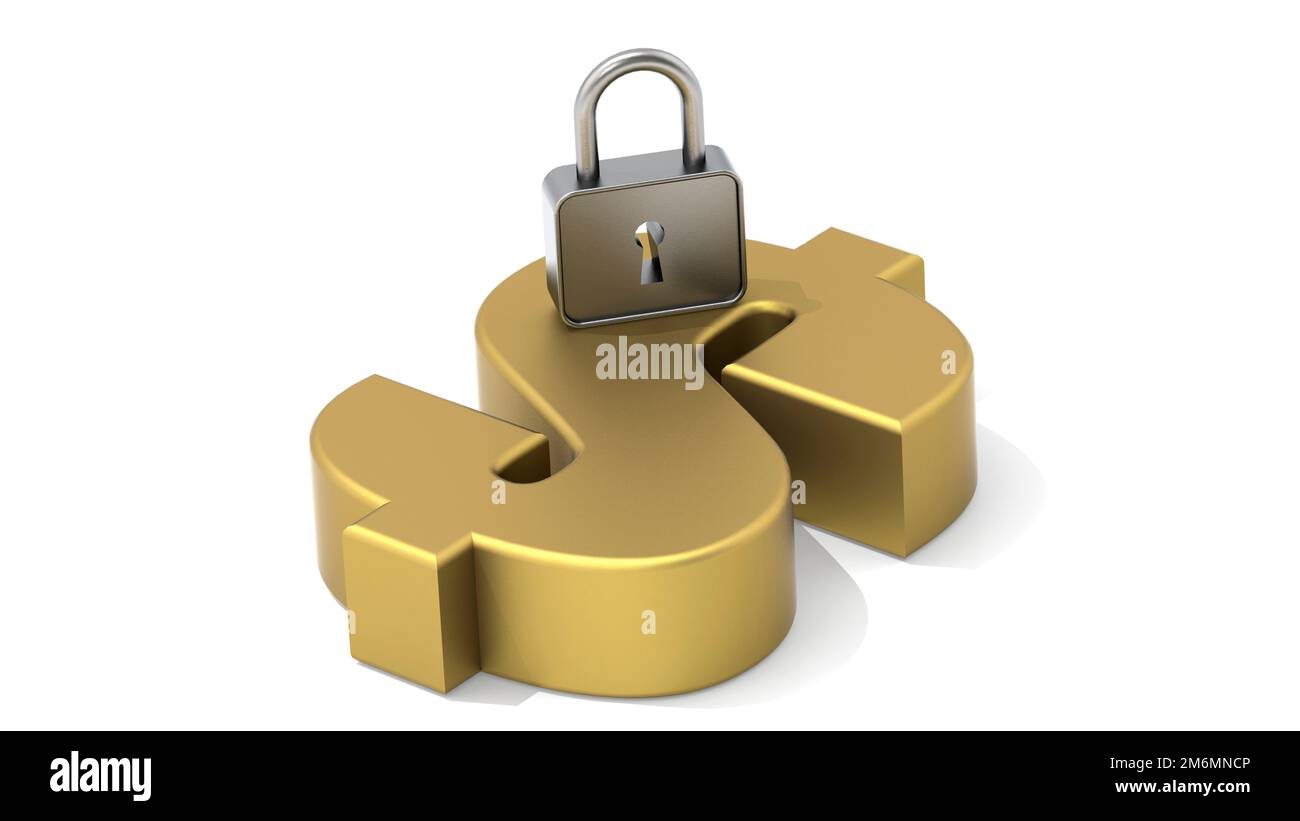 Golden key dollar sign hi-res stock photography and images - Alamy