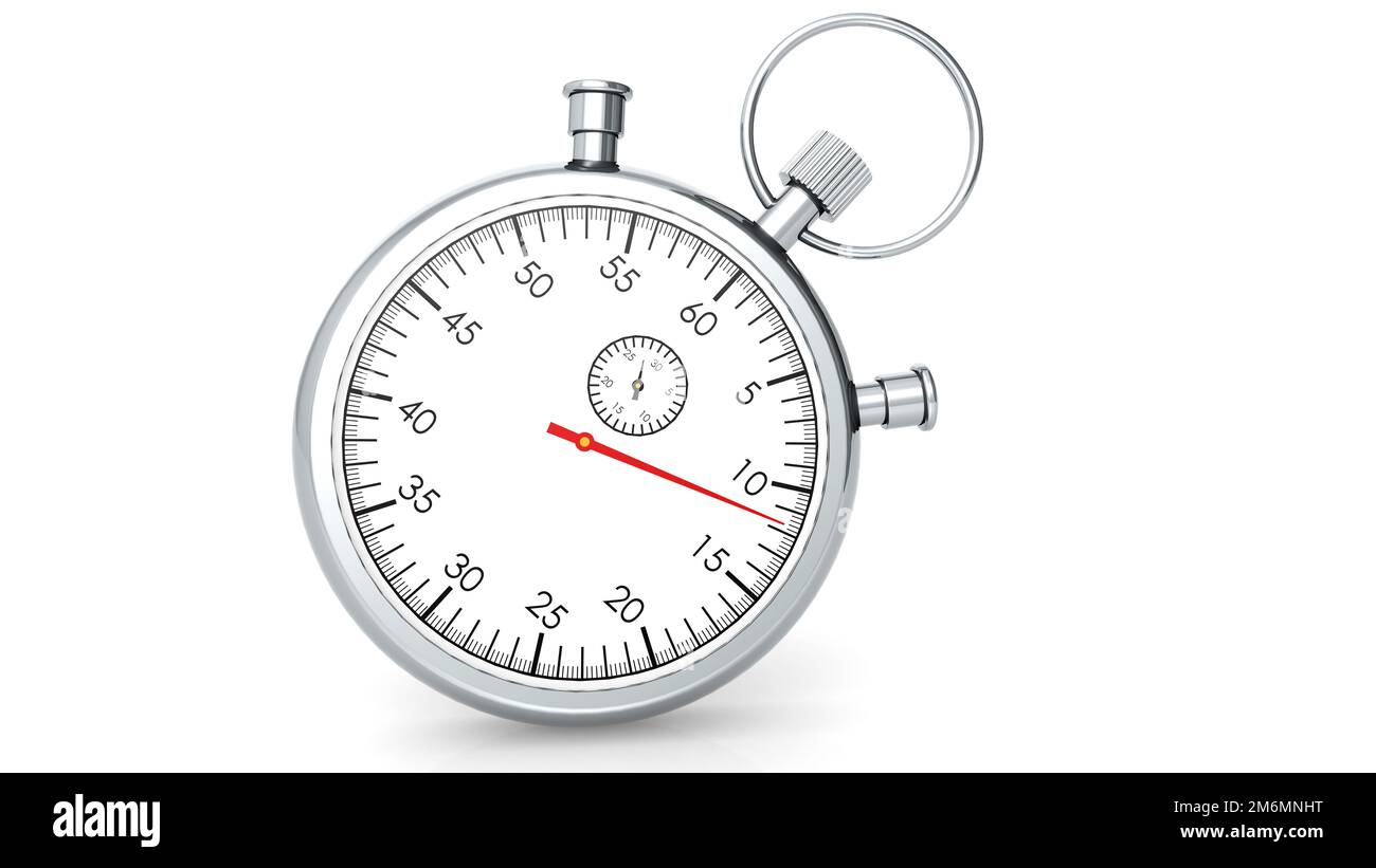 Classic stopwatch isolated on white background Stock Photo - Alamy