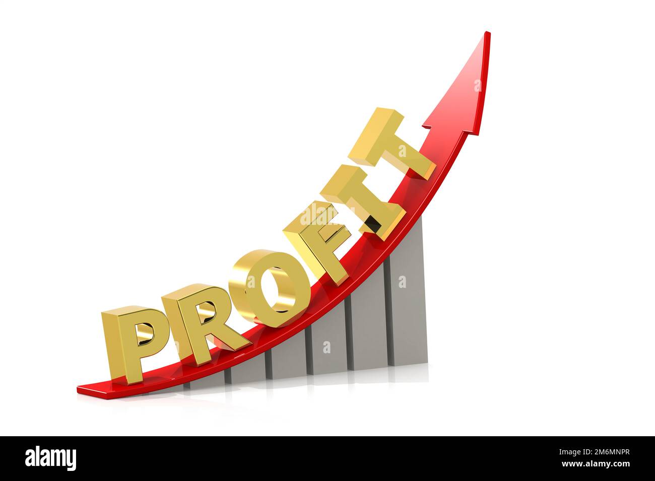 Growth chart 3d red profit hi-res stock photography and images - Alamy