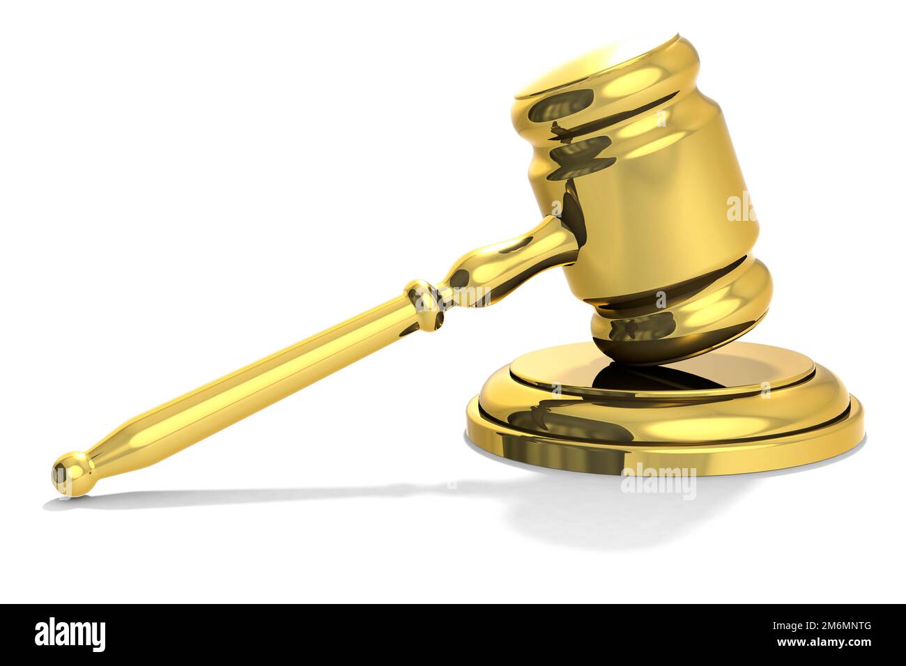 Golden judge gavel isolated. Symbol of justice concept Stock Photo - Alamy