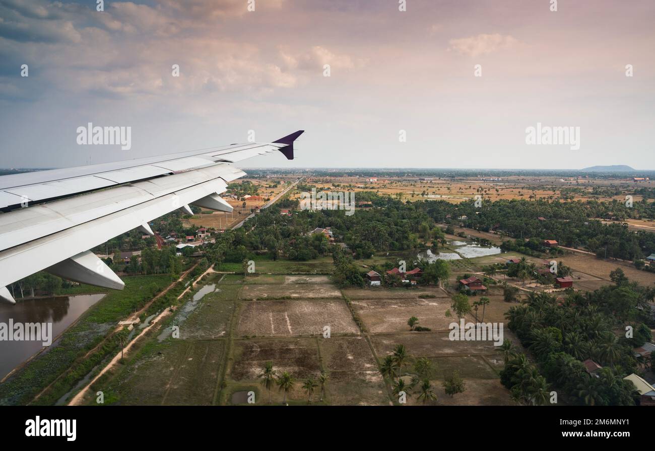 Under the wing of the scenery Stock Photo - Alamy
