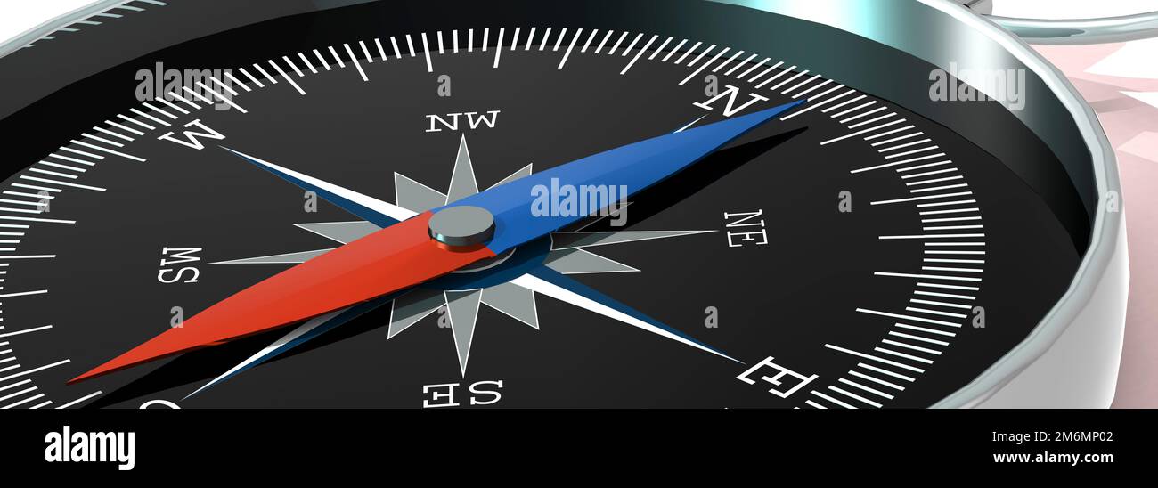 Word red needle compass hi-res stock photography and images - Alamy