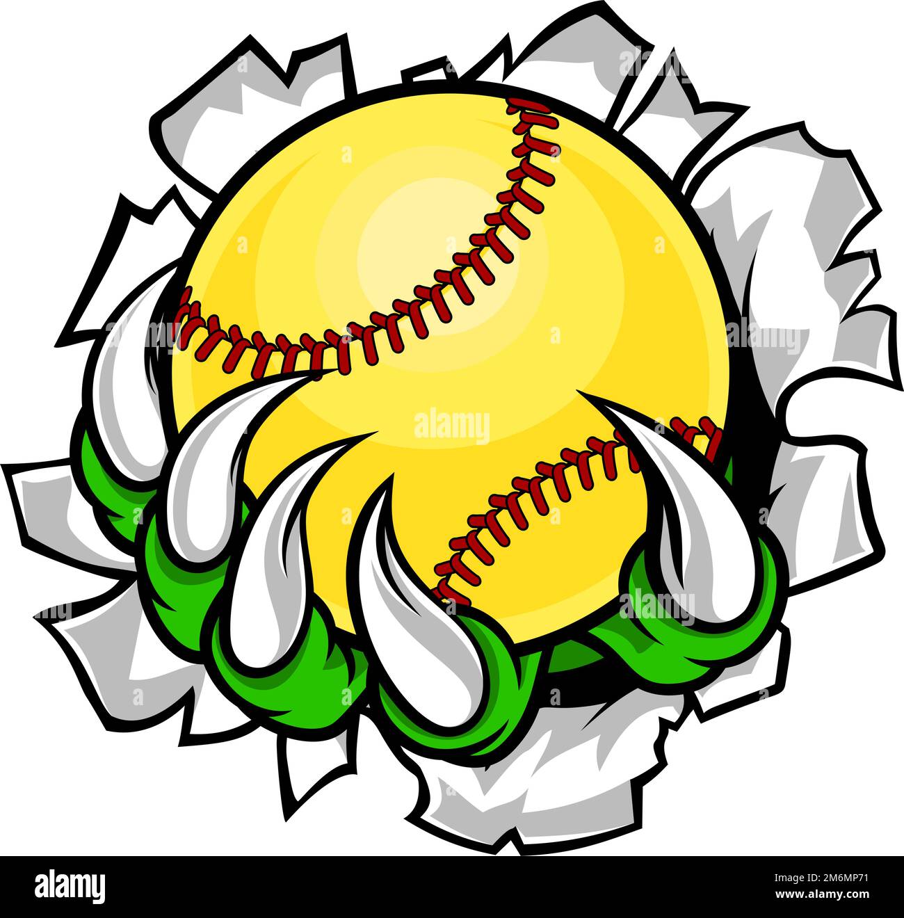 Claw Monster Talons Hand Holding Softball Ball Stock Vector Image & Art ...