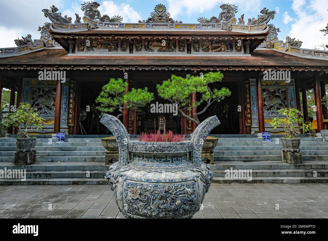Hue, Vietnam - December 25, 2022: Views of the Tu Hieu Pagoda in Hue ...