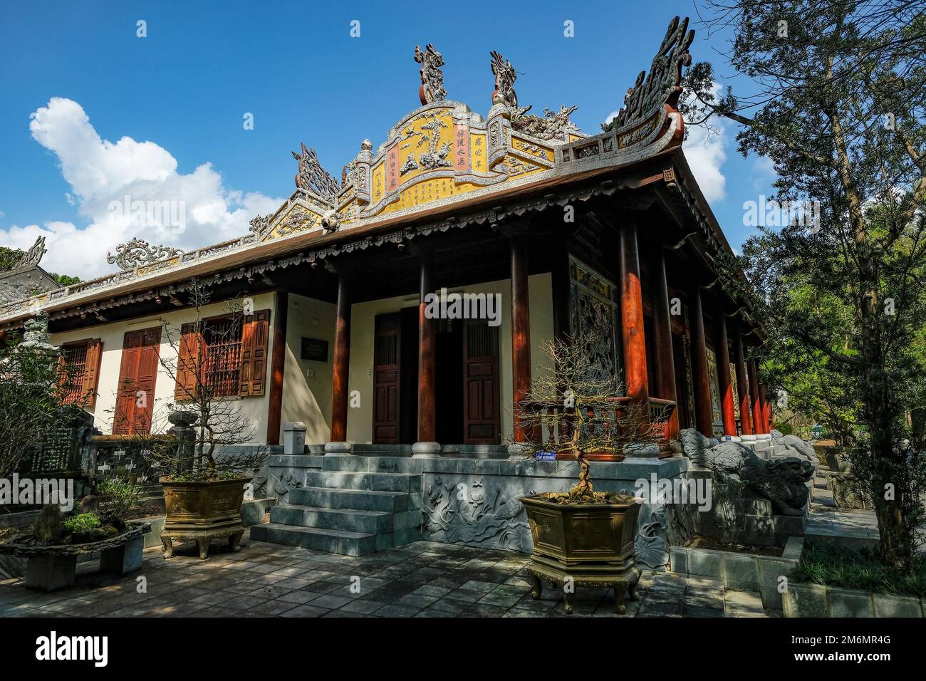 Hue, Vietnam - December 25, 2022: Views of the Tu Hieu Pagoda in Hue ...