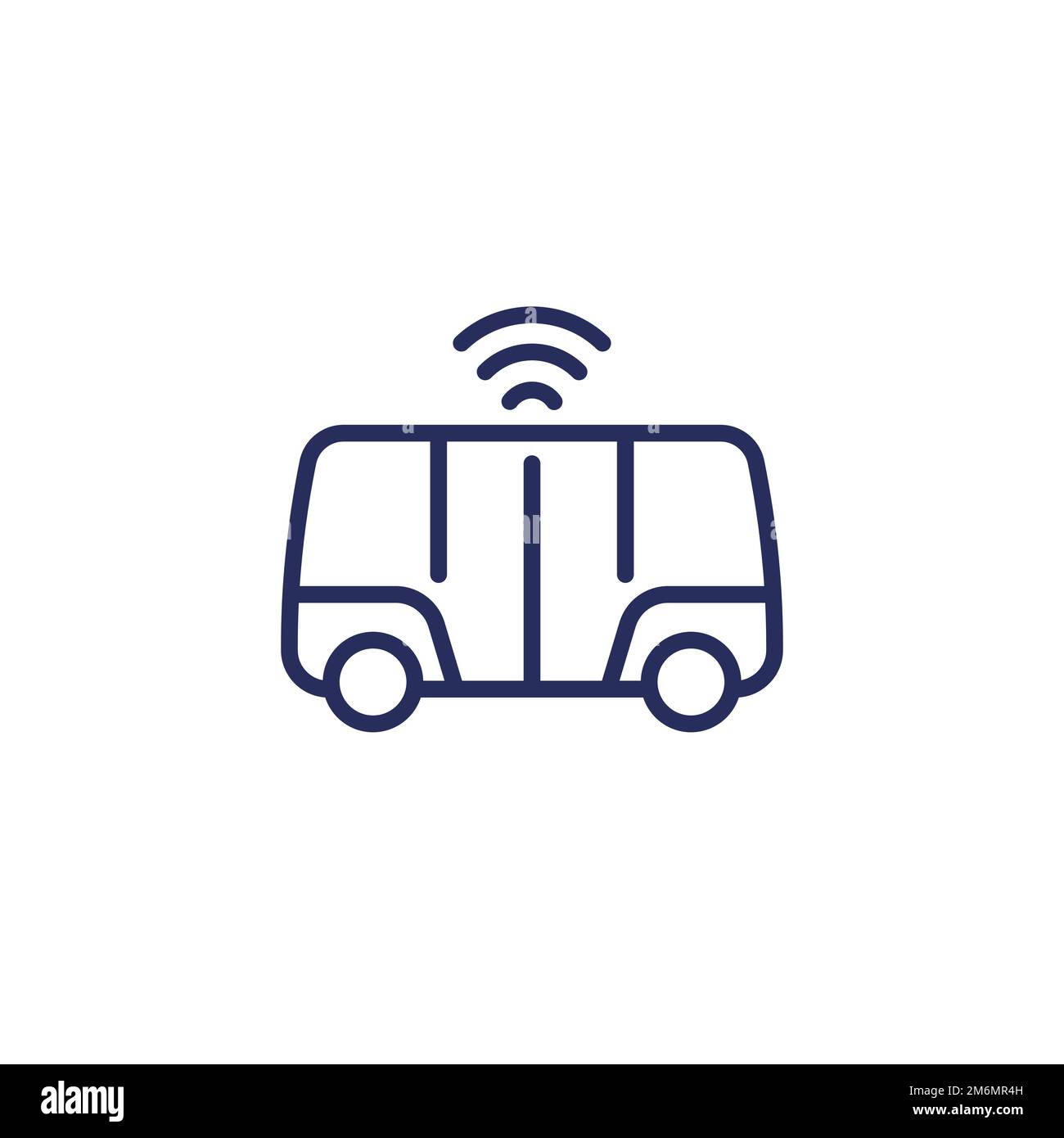 autonomous shuttle bus line icon Stock Vector Image & Art - Alamy