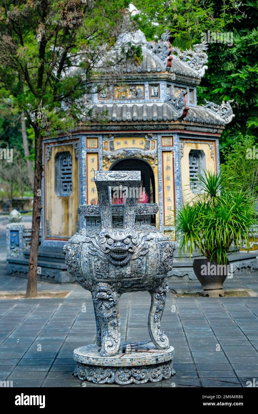 Hue, Vietnam - December 25, 2022: Views of the Tu Hieu Pagoda in Hue ...