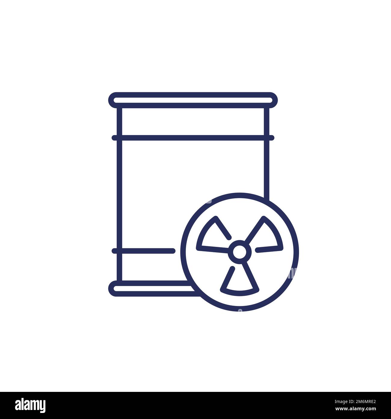 radioactive waste barrel line icon on white Stock Vector Image & Art ...