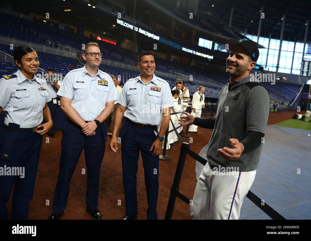 MIAMI, Fla. (May 2, 2022) - Miami Marlins pitcher Richard Bleier speaks ...