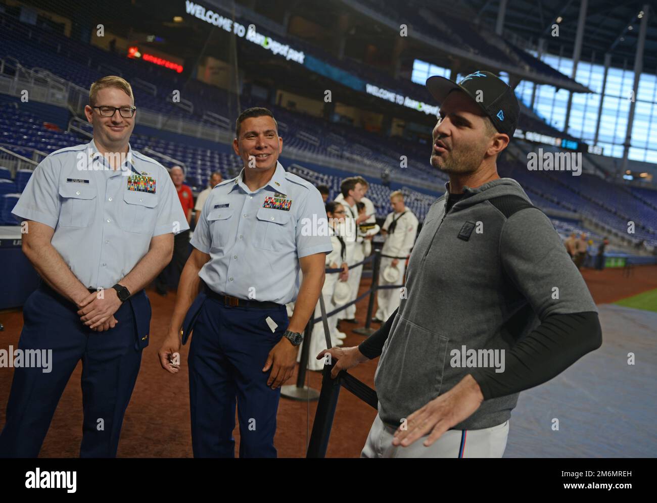 MIAMI, Fla. (May 2, 2022) - Miami Marlins pitcher Richard Bleier speaks ...