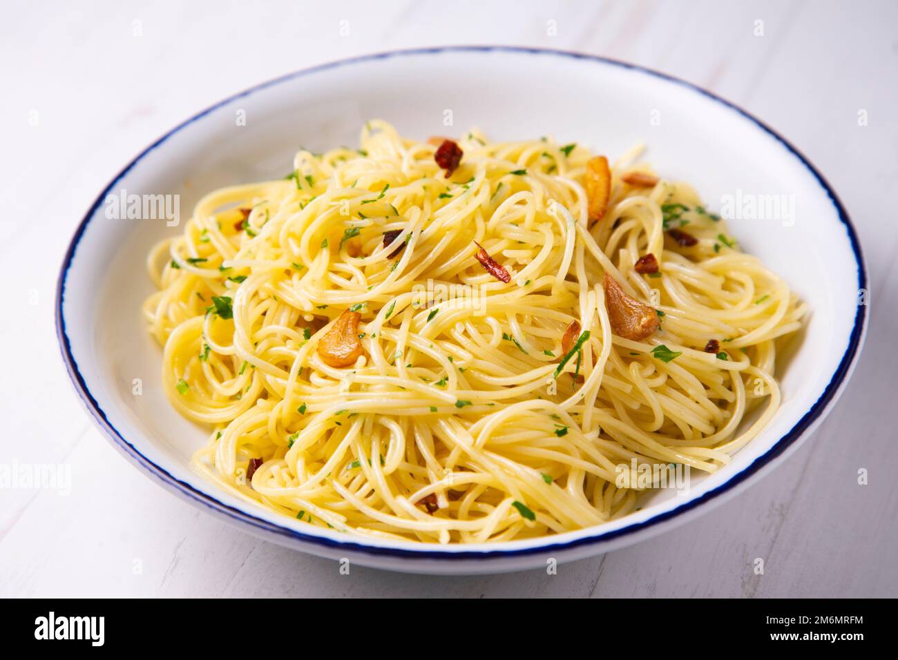 Spaghetti aglio e olio is a traditional Italian pasta dish from Naples ...