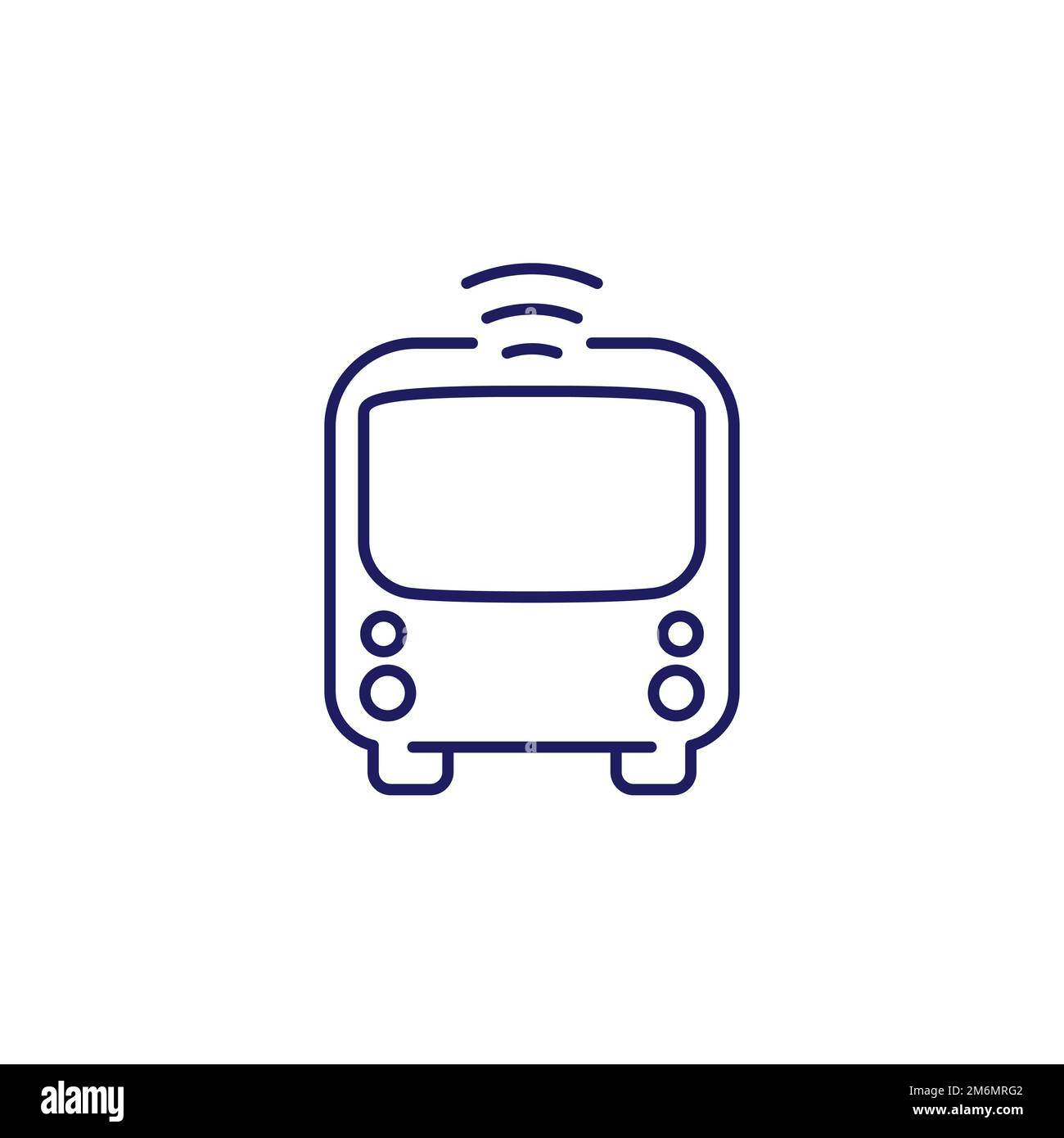 autonomous shuttle bus icon, driverless transport Stock Vector Image ...
