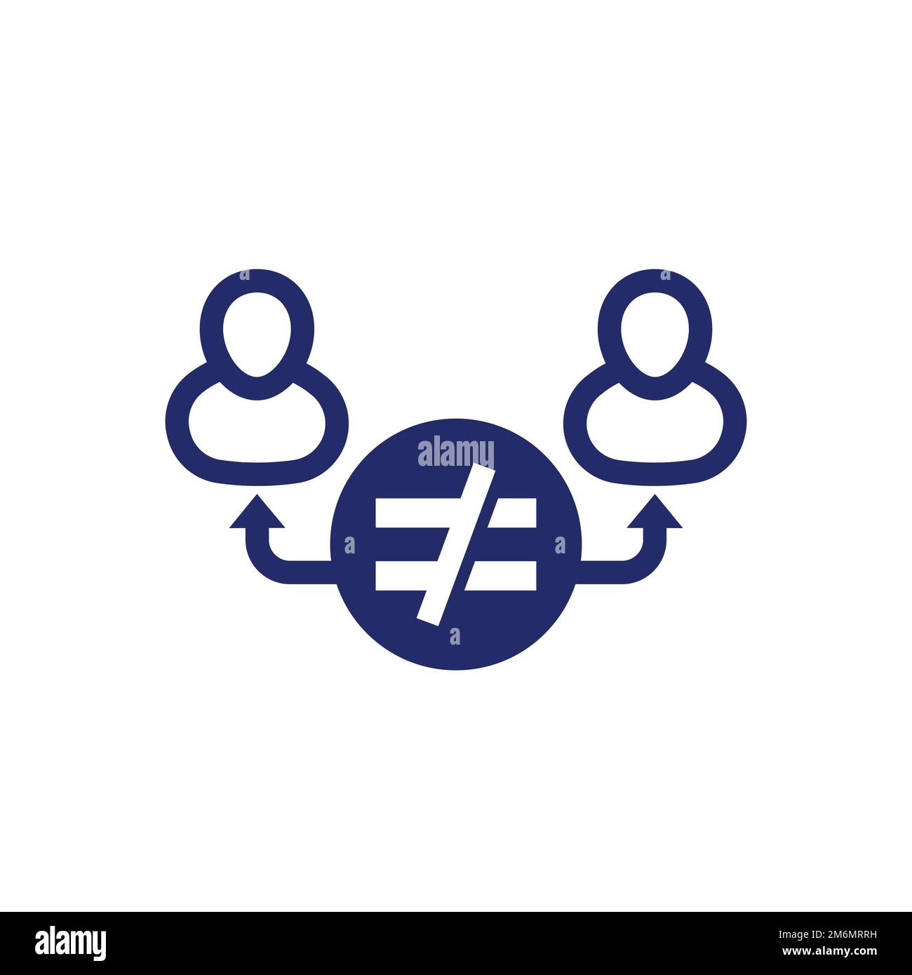 Two people equality symbol Stock Vector Images - Alamy