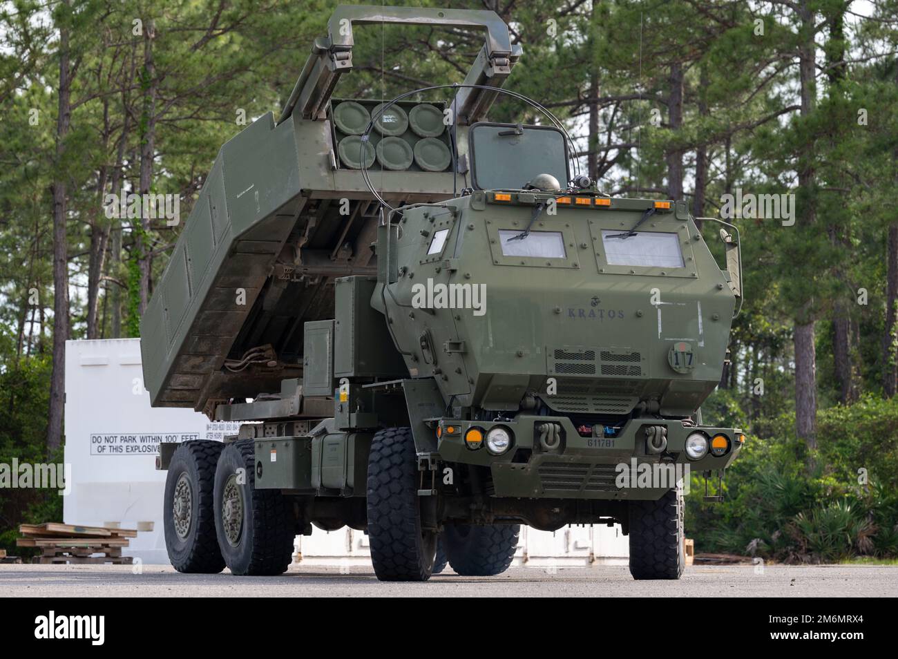 A U.S. Marine Corps High Mobility Artillery Rocket System (HIMARS ...