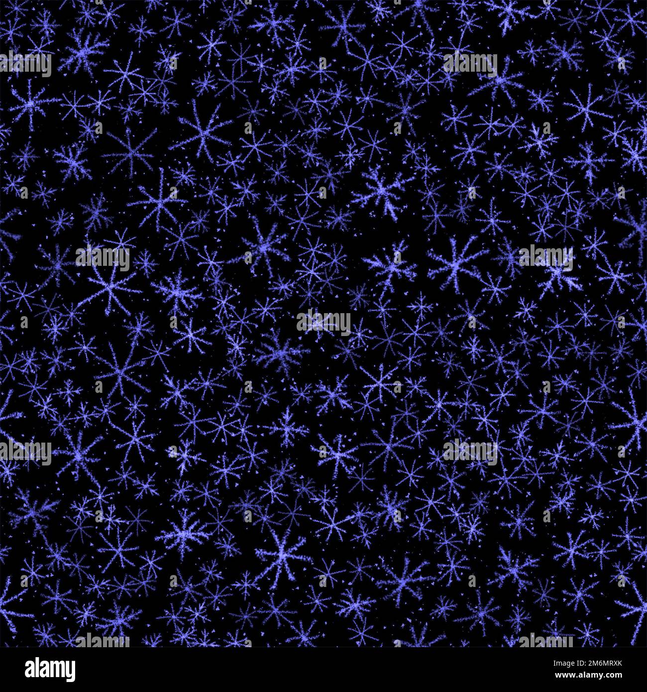 Hand Drawn Snowflakes Christmas Seamless Pattern. Subtle Flying Snow ...