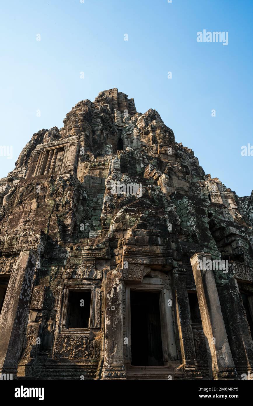 Angkor bayon giant statues Stock Photo - Alamy