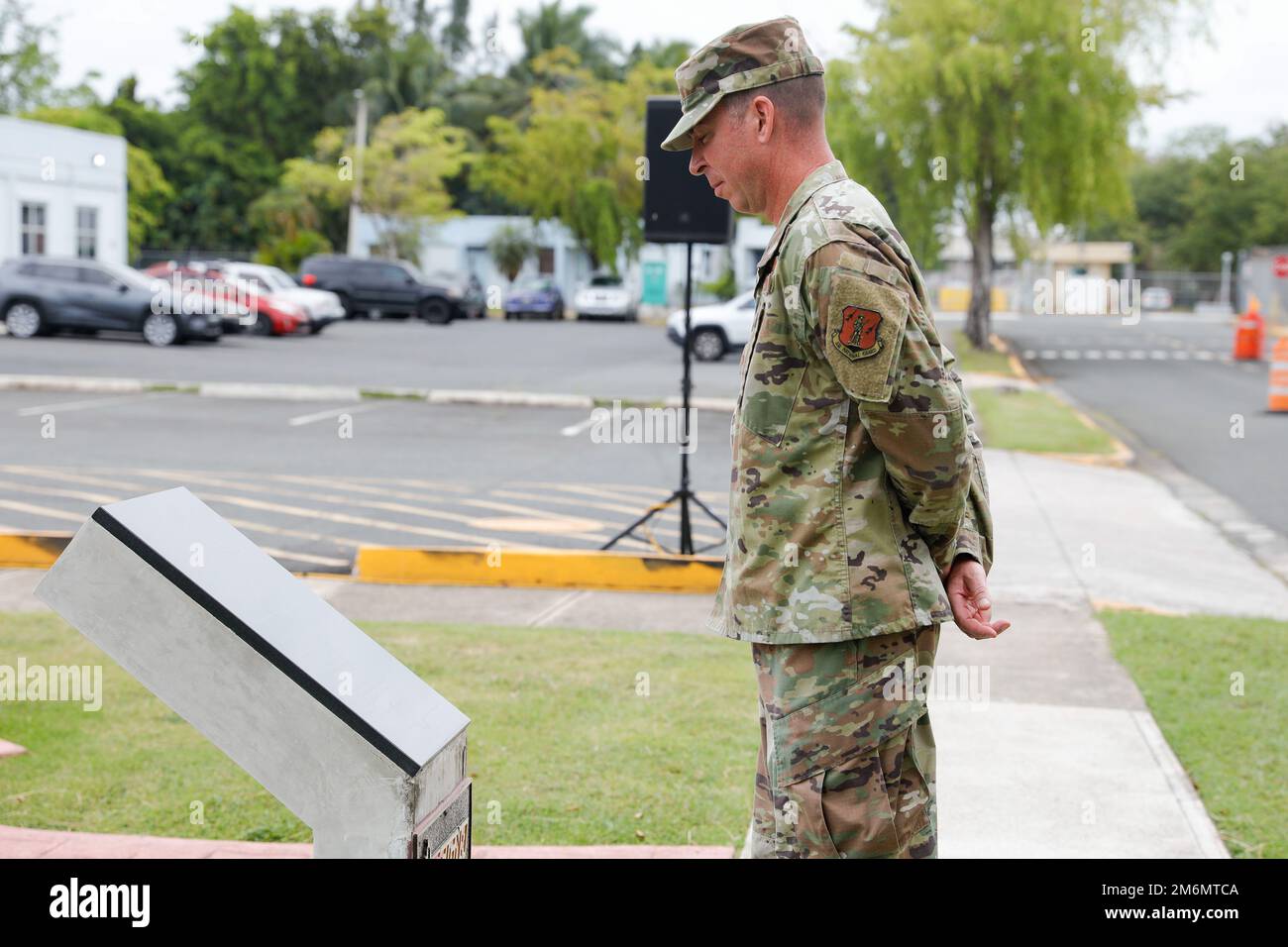 U.S. Airmen with the 156th Wing, Puerto Rico Air National Guard, honor ...
