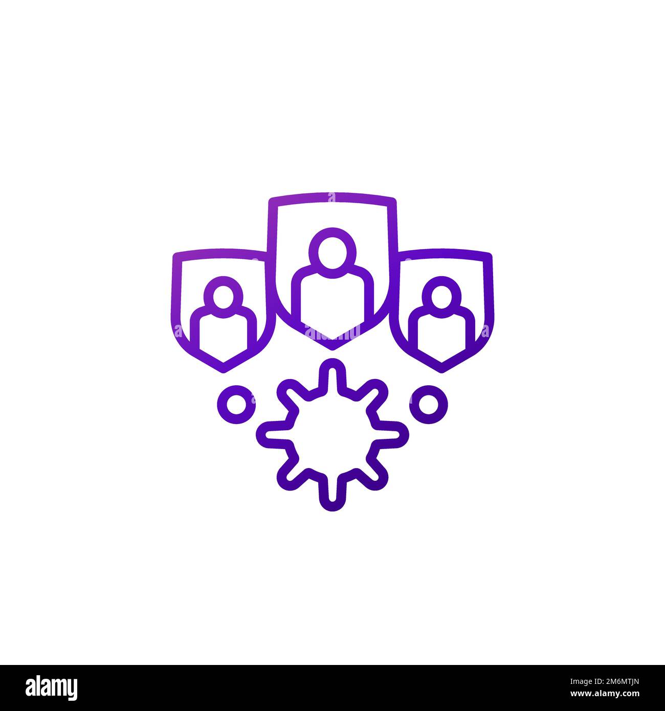 immune population, herd immunity to viruses icon Stock Vector Image ...