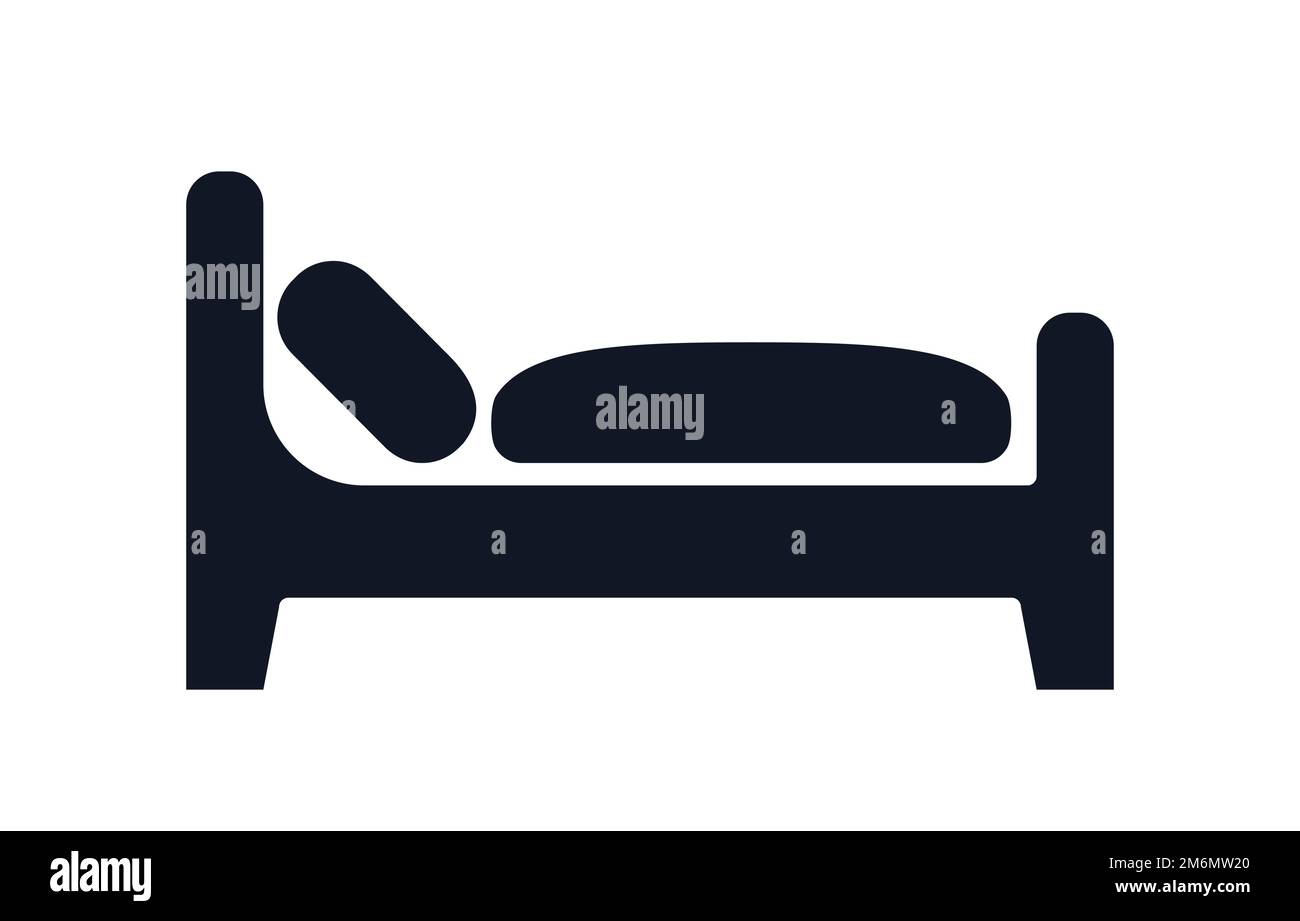 Bed symbol and overnight stay vector illustration icon Stock Vector Image & Art - Alamy
