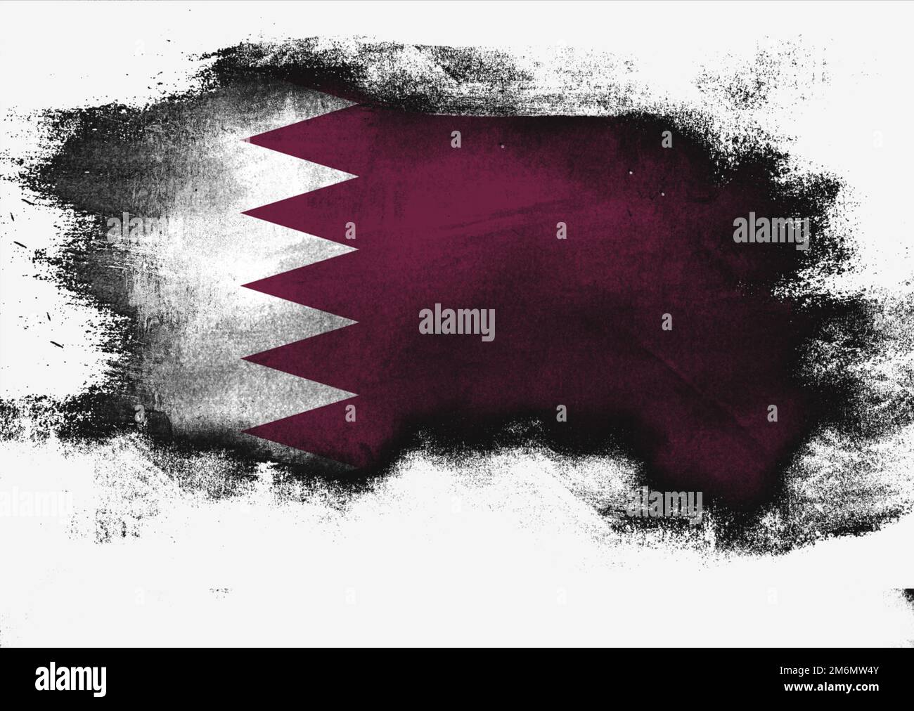 Qatar brush flag hi-res stock photography and images - Alamy