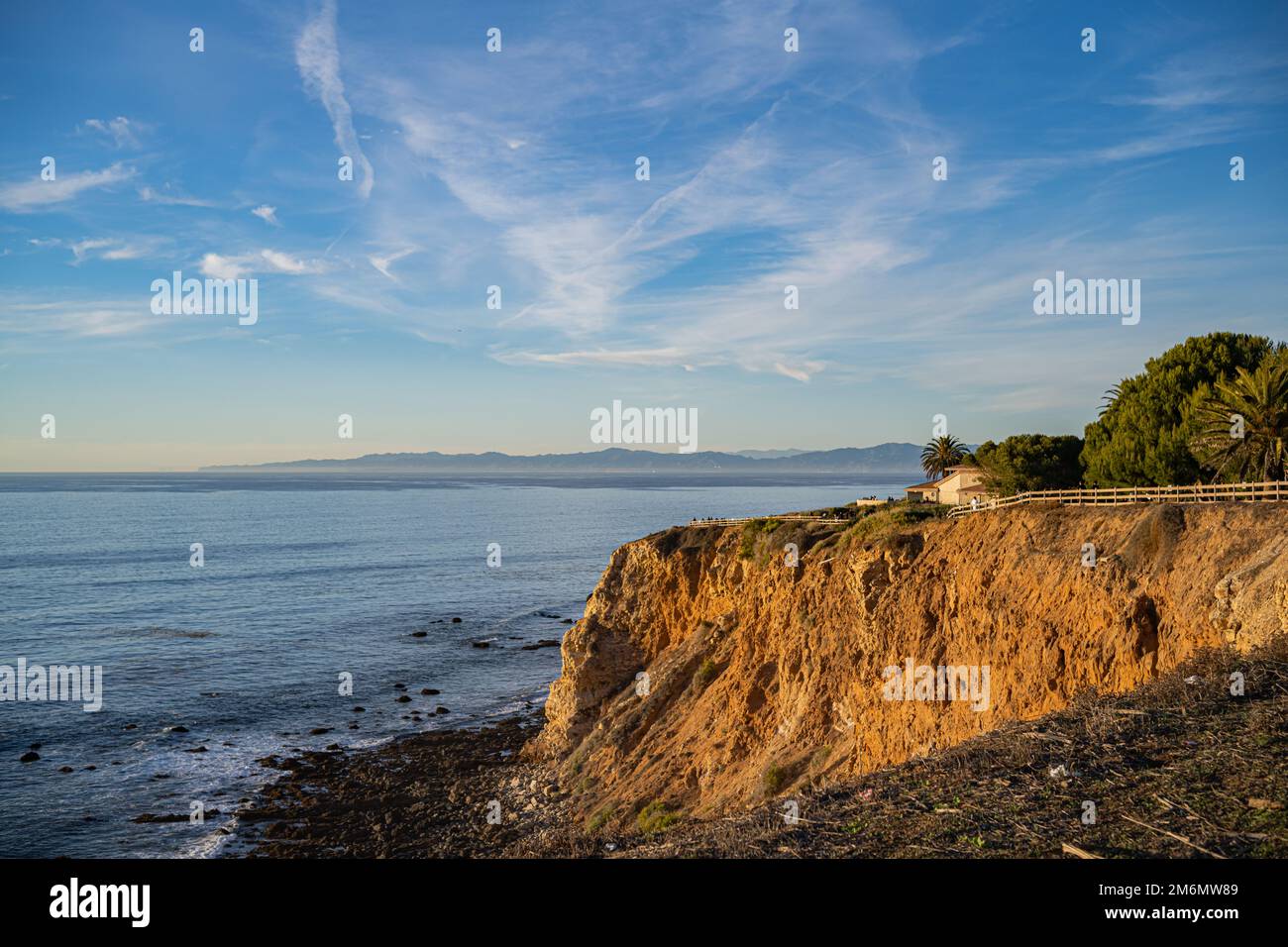 An aerial view of a cliffy seashore Stock Photo - Alamy