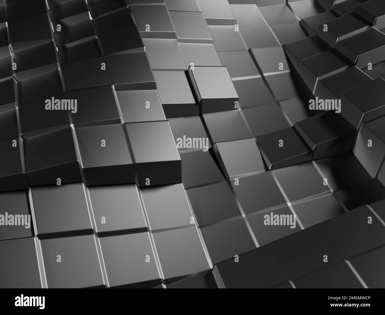 Abstract dark extruded wavy blocks background. minimal light clean ...