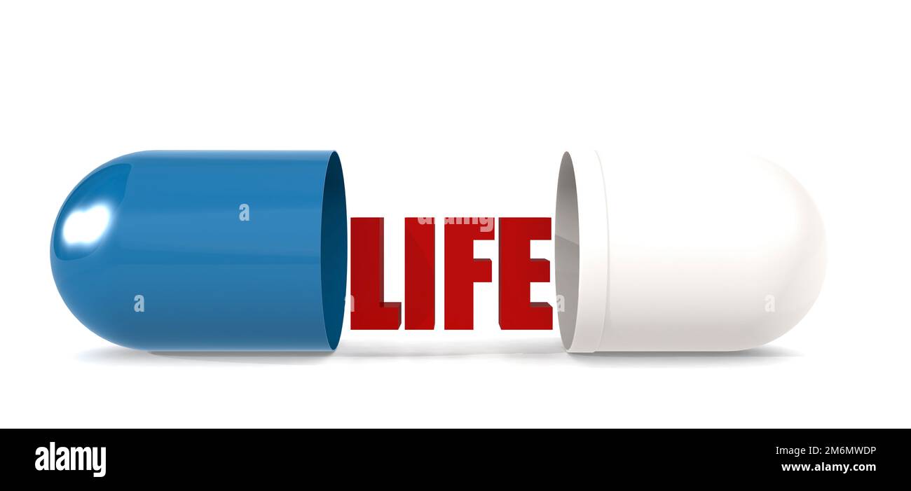 Open pill capsule Cut Out Stock Images & Pictures - Alamy