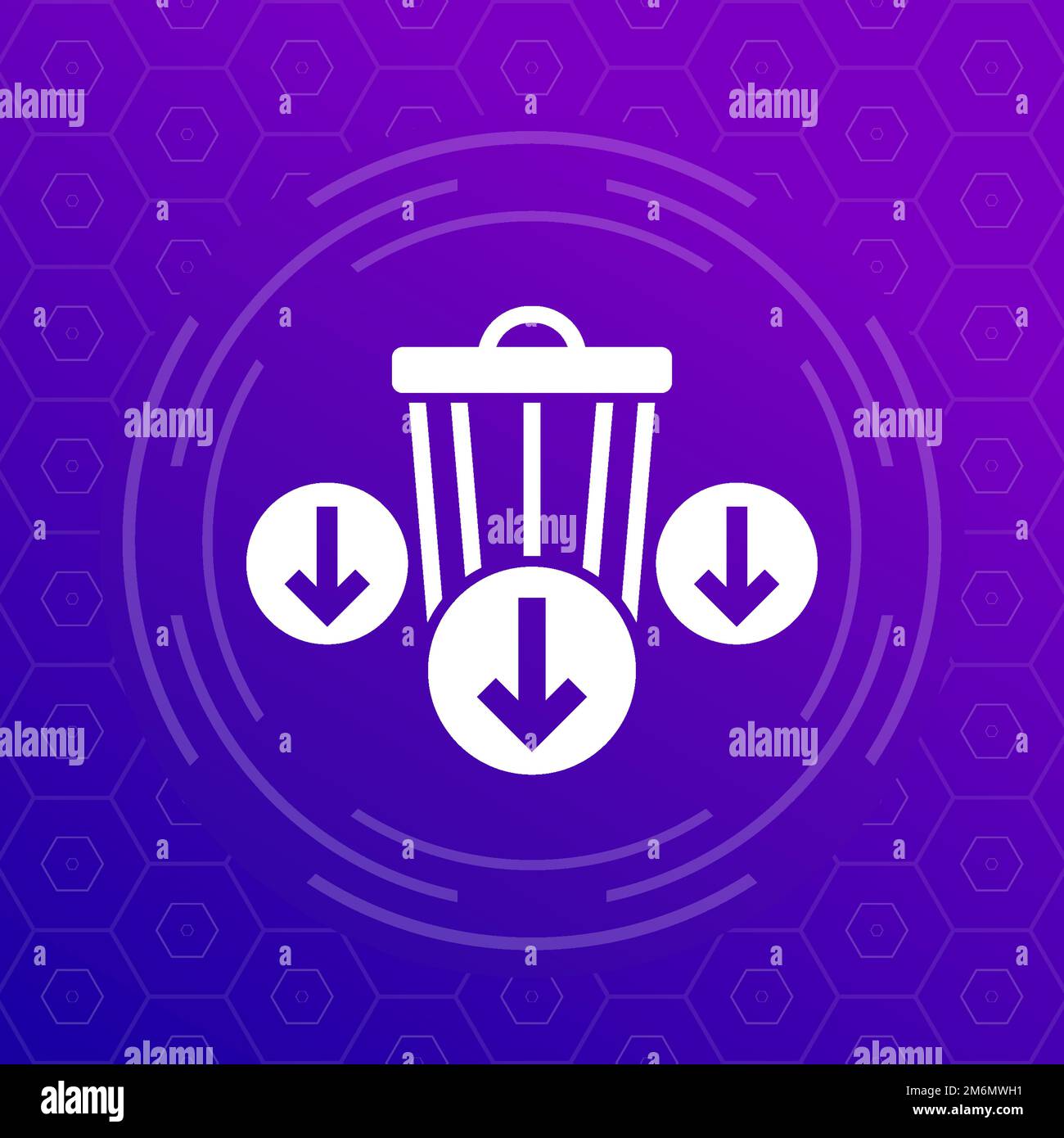 Reduce waste icon with a trash bin and arrows Stock Vector Image & Art ...