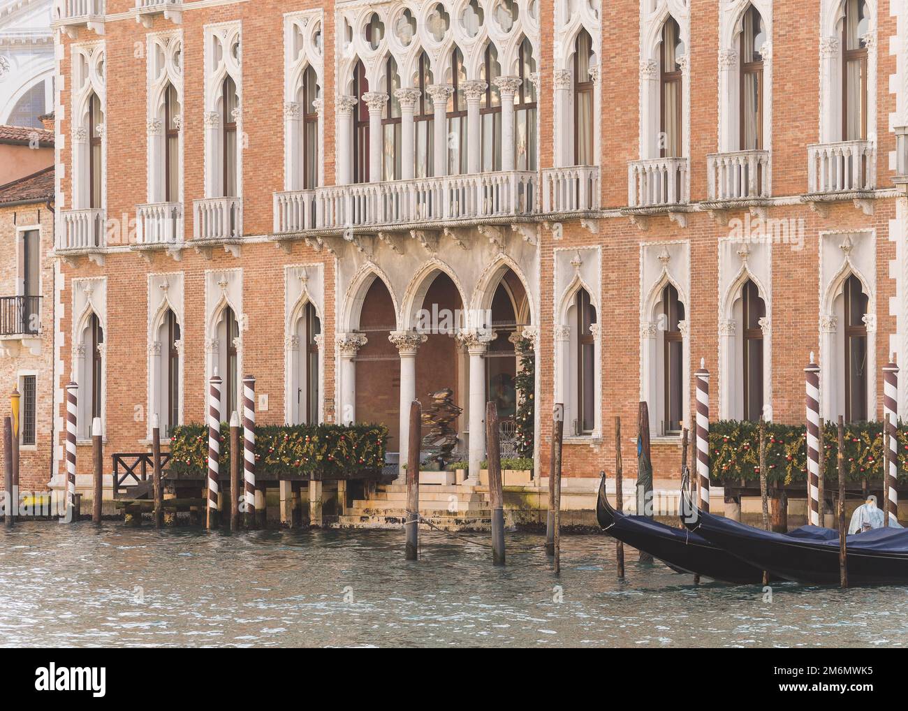 Architectural detail of an old Venetian facade in Venice, Italy Stock ...
