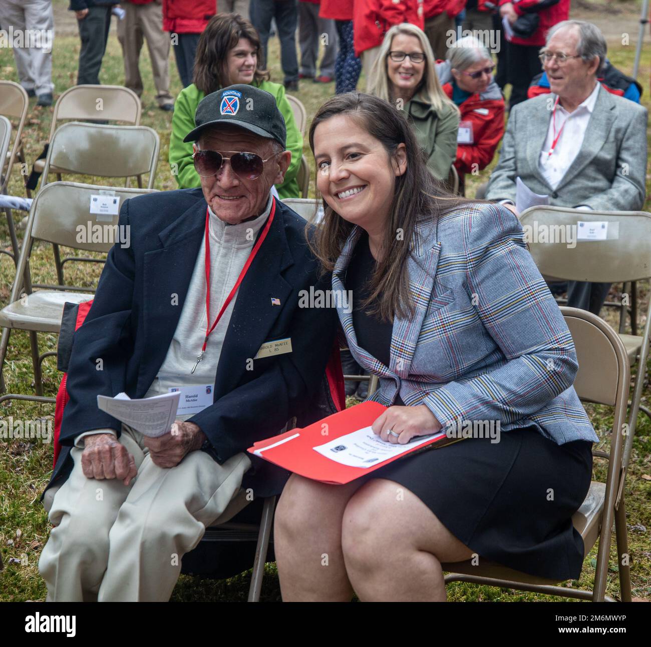New York Congresswoman Elise Stefanik, 21st District, poses with Harold ...