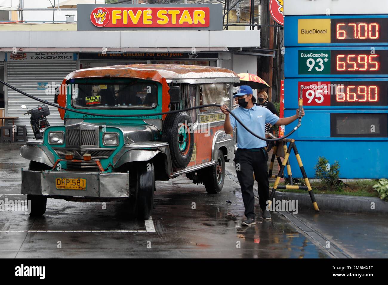 January 5, 2023, Manila, Manila, The Philippines: A filling station ...