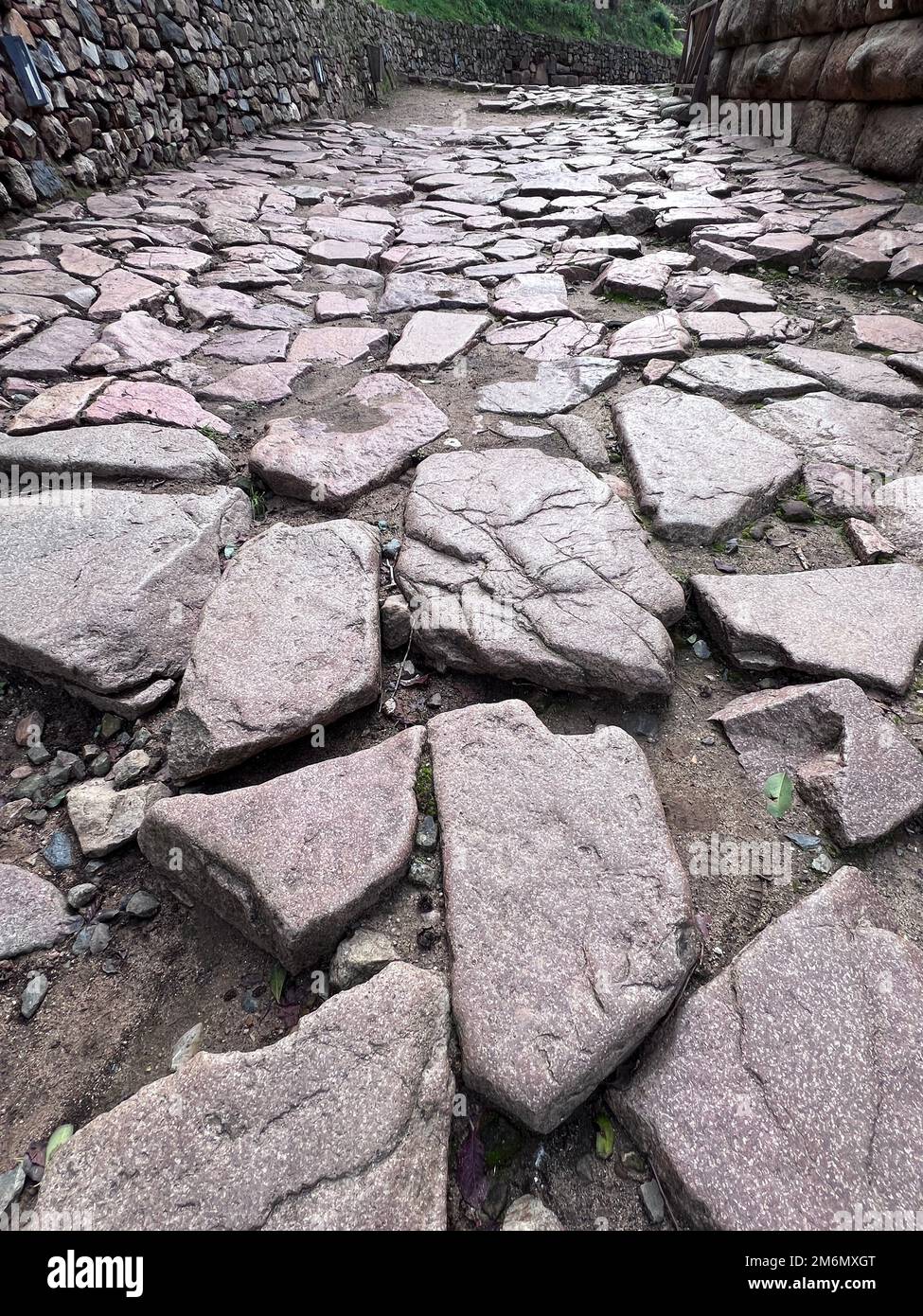 stones belonging to a roman road Stock Photo - Alamy