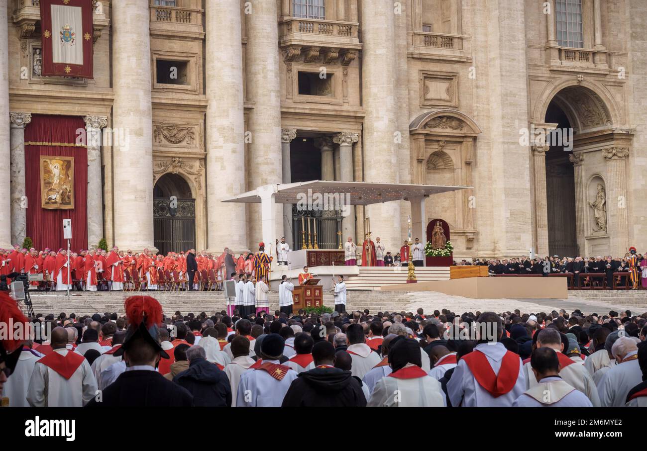 Vatican. 05th Jan, 2023. Vatican. 05th Jan, 2023. The coffin of the ...