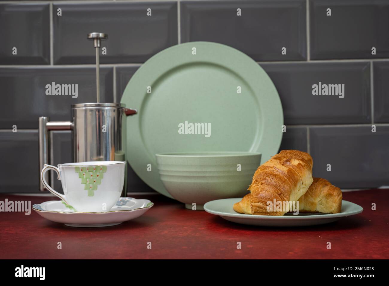 bone china coffee cup and saucer stainless steel cafetiere with fresh ...