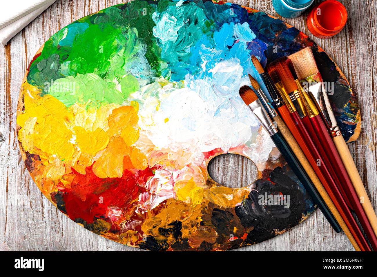 Palette paints art drawing hi-res stock photography and images - Alamy