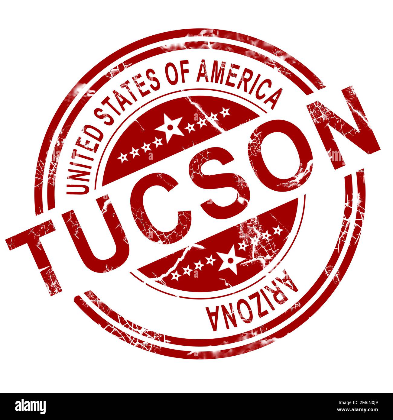 Tucson stamp with white background Stock Photo - Alamy