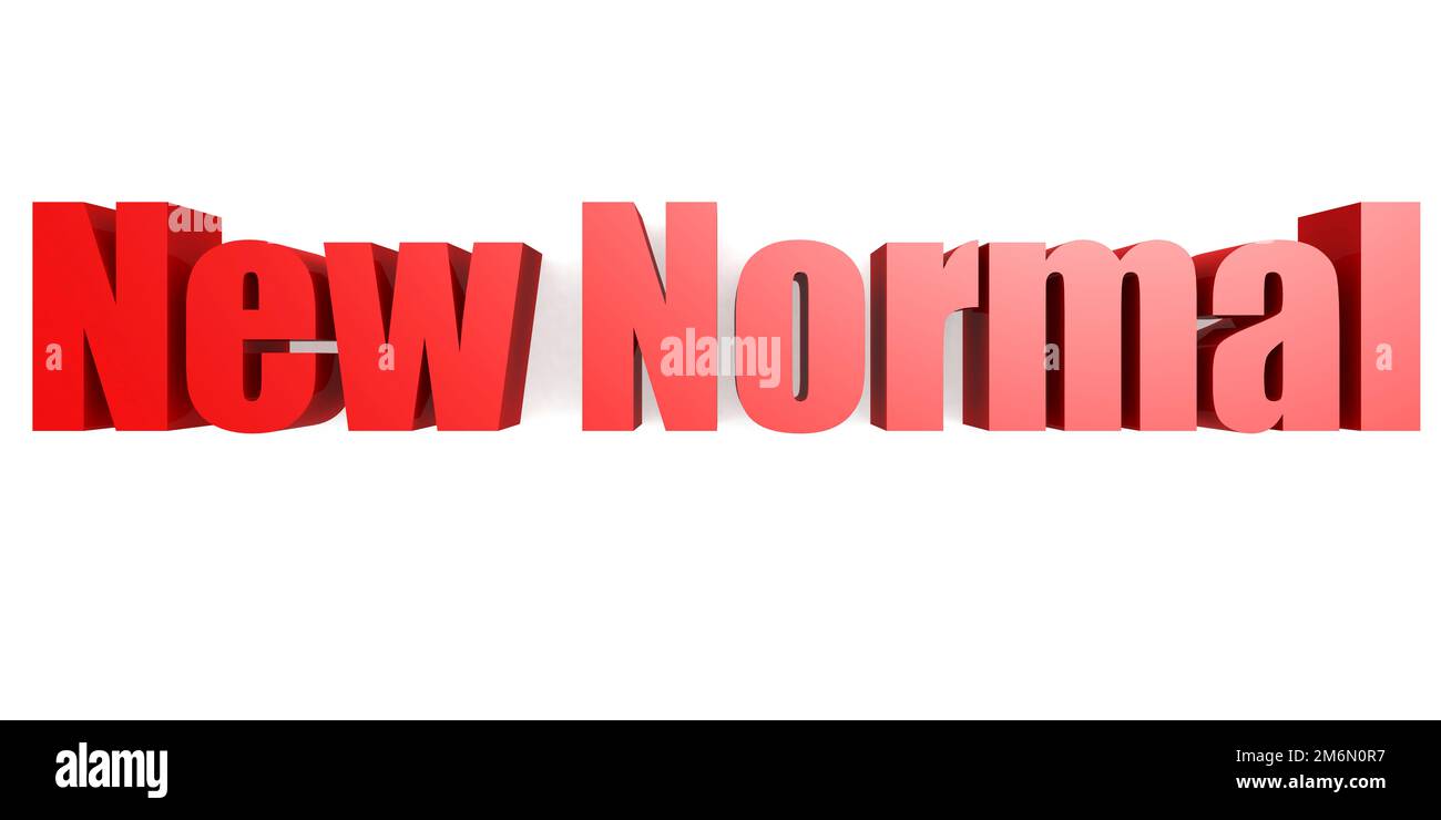 New normal word isolated with white background Stock Photo - Alamy