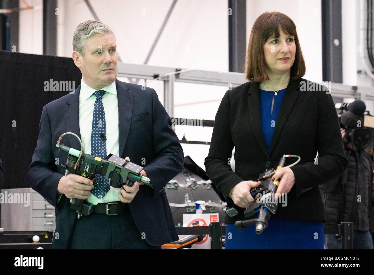 Labour leader Sir Keir Starmer and Shadow chancellor Rachel Reeves hold ...