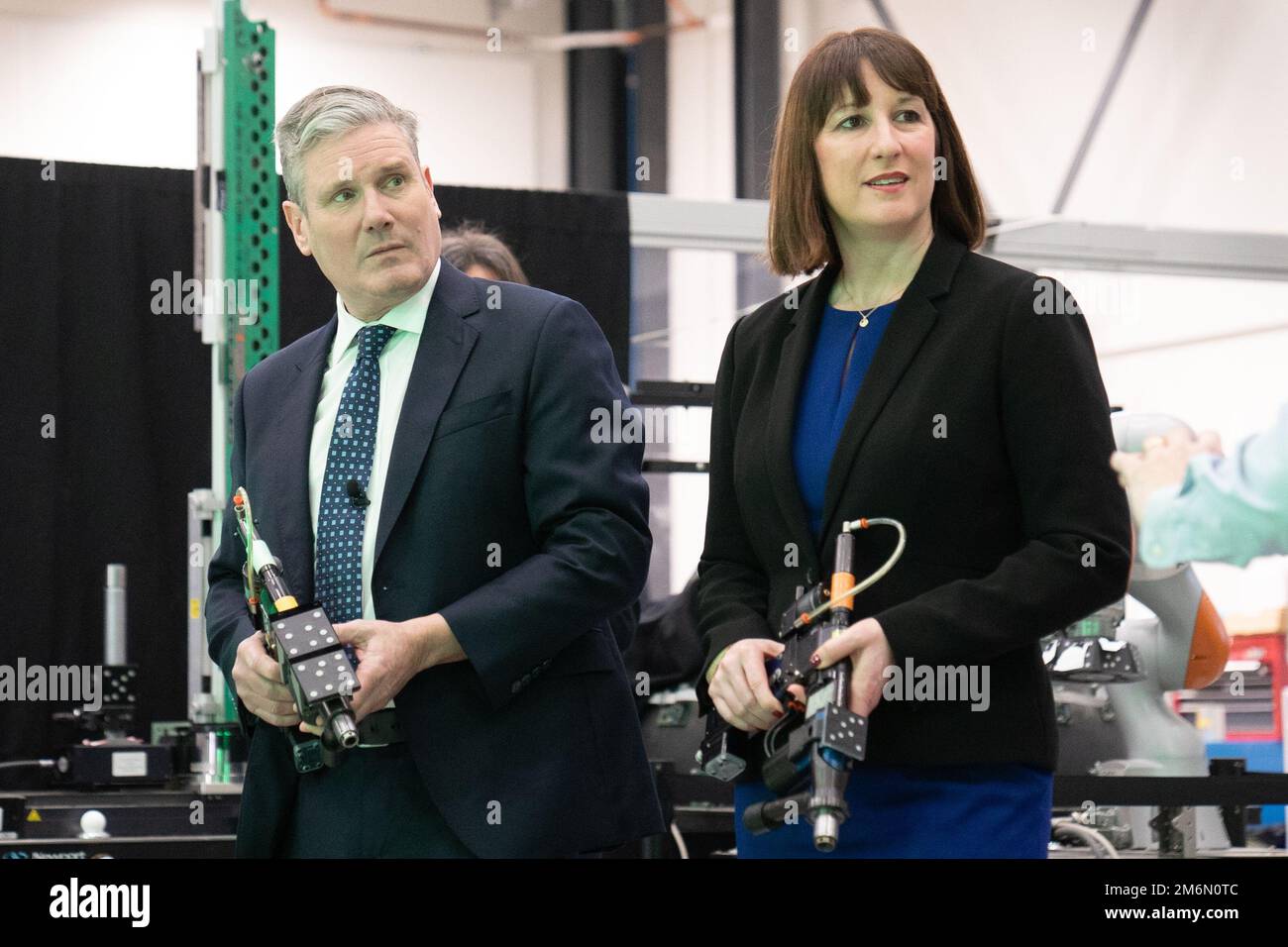 Labour leader Sir Keir Starmer and Shadow chancellor Rachel Reeves hold ...