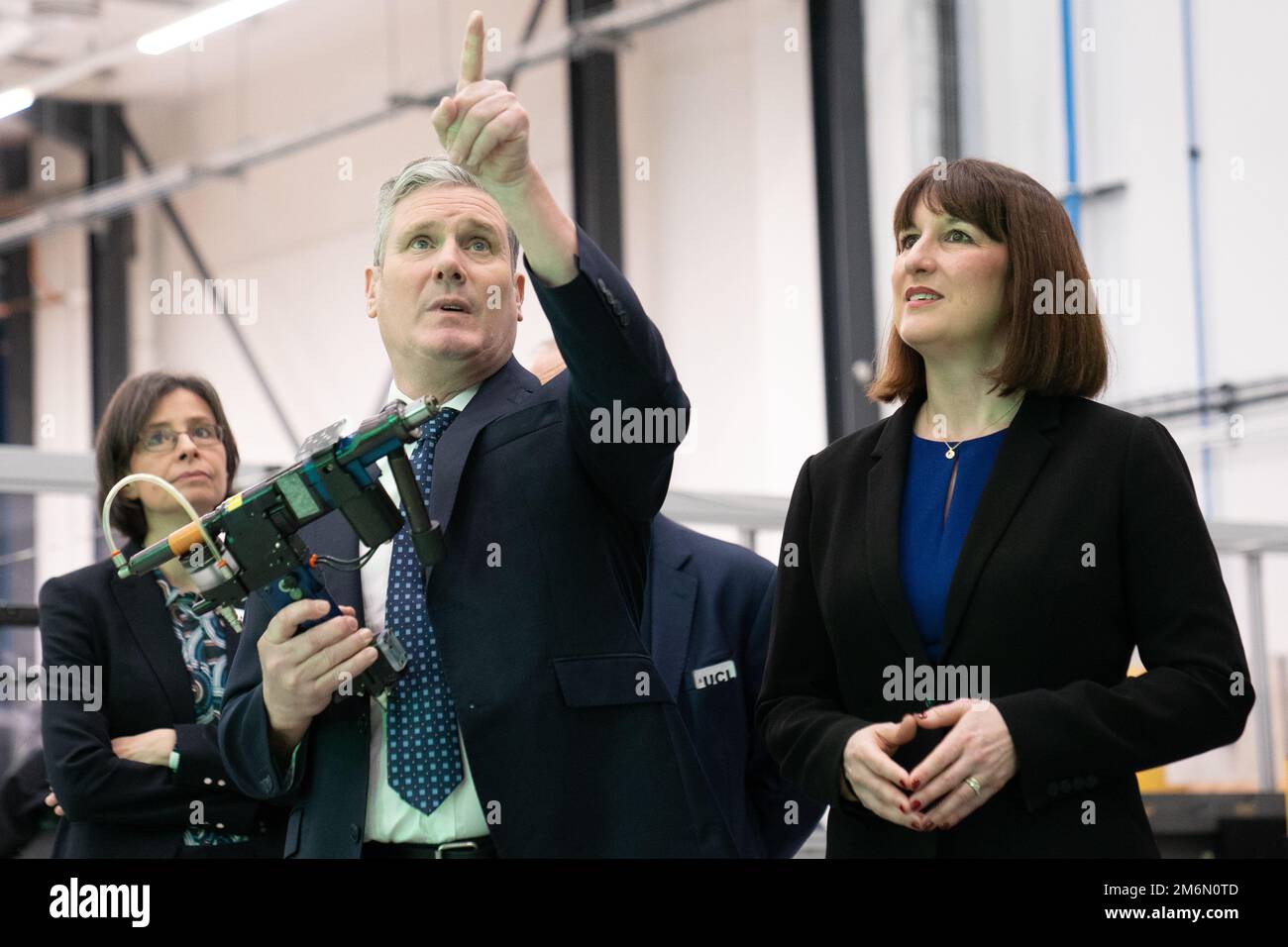 Labour leader Sir Keir Starmer and Shadow chancellor Rachel Reeves hold ...