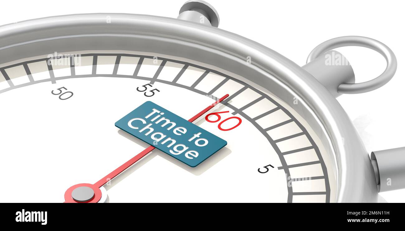 Time to change and stopwatch Stock Photo - Alamy