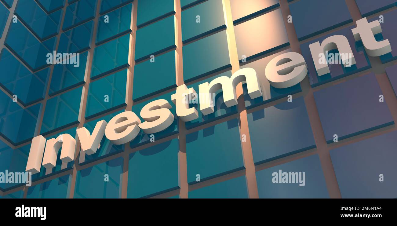 Investment word on building facade Stock Photo - Alamy