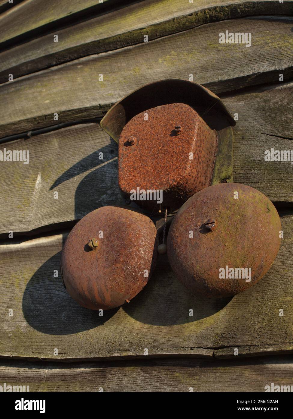 Rusty outdoor alarm bell Stock Photo - Alamy
