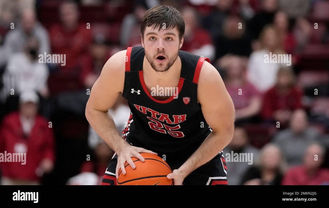 Utah guard Rollie Worster against Stanford during an NCAA college ...
