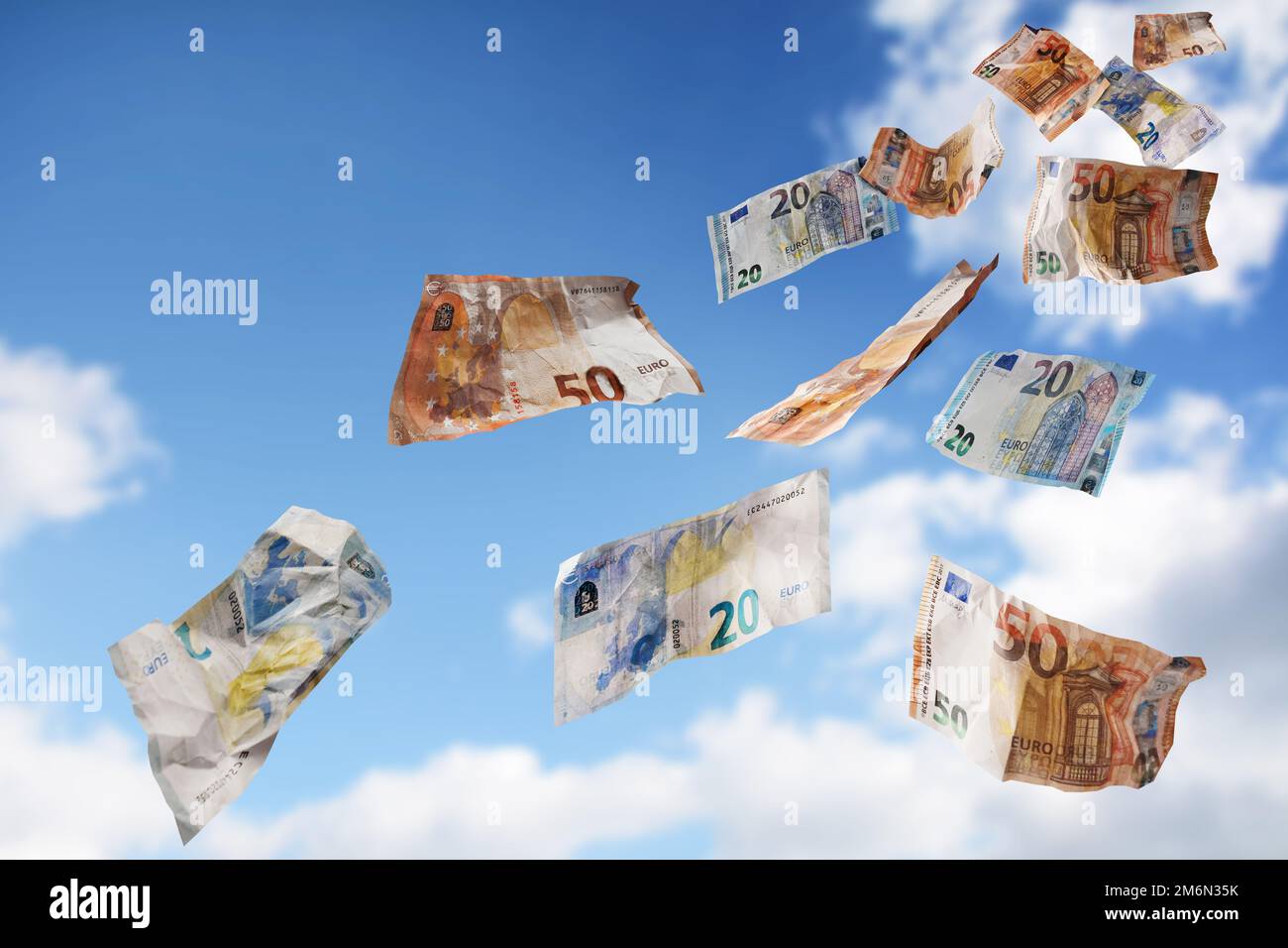 Flying money of hi-res stock photography and images - Alamy